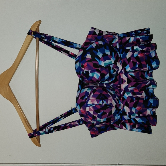 torrid | Swim | Nwttorrid Purple Blue Geometric Bikini Tankini Size ...